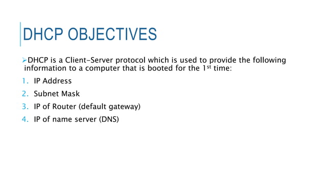 DHCP basics | PPTX | Computer Networking | Computing