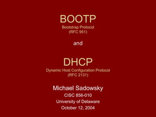 DHCP is stand for the Dynamic Host Configuration Protocol | PPT