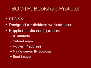 DHCP is stand for the Dynamic Host Configuration Protocol | PPT