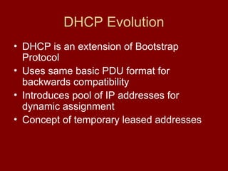 DHCP is stand for the Dynamic Host Configuration Protocol | PPT