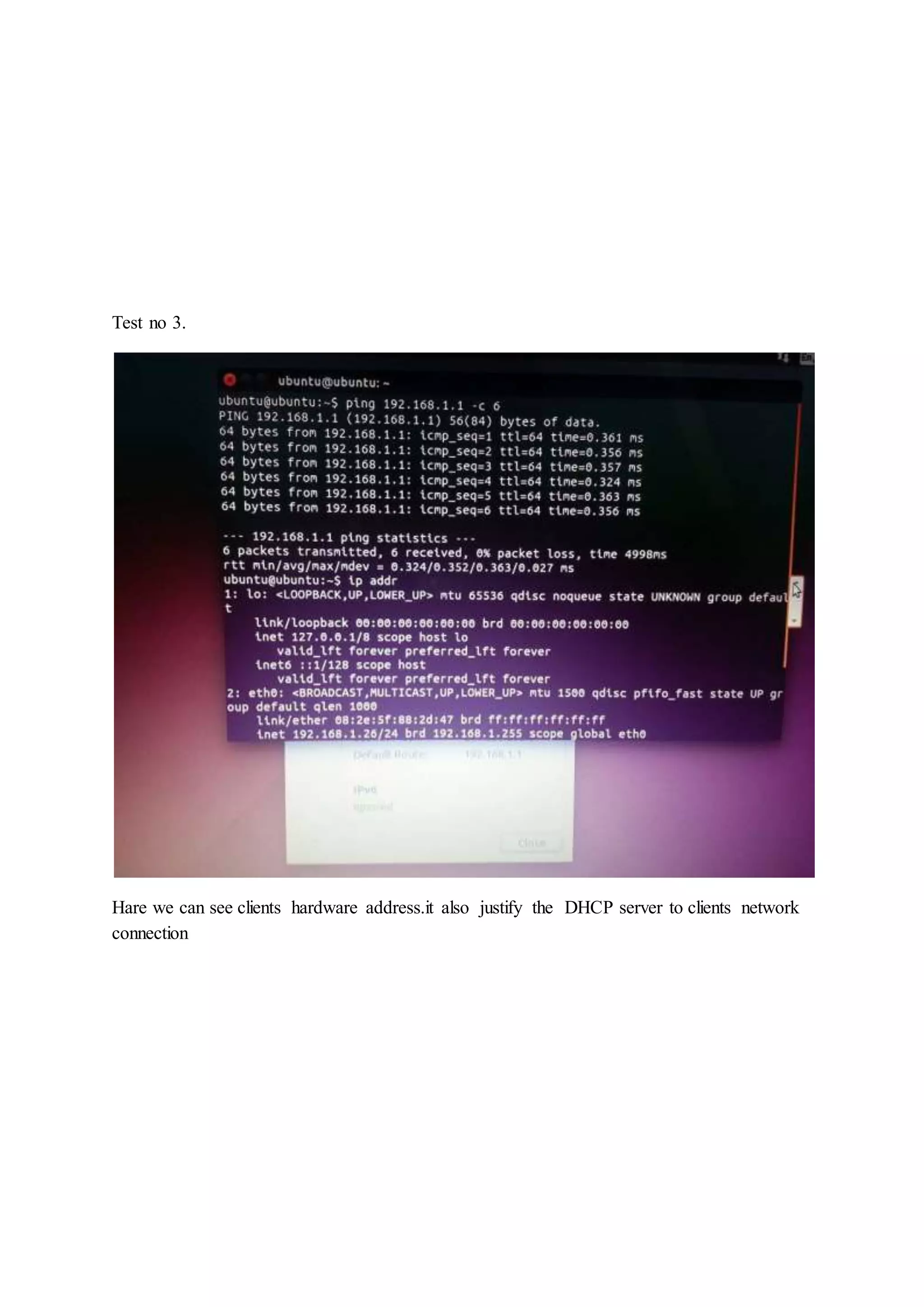 Networking DHCP server Setup Reports | DOCX