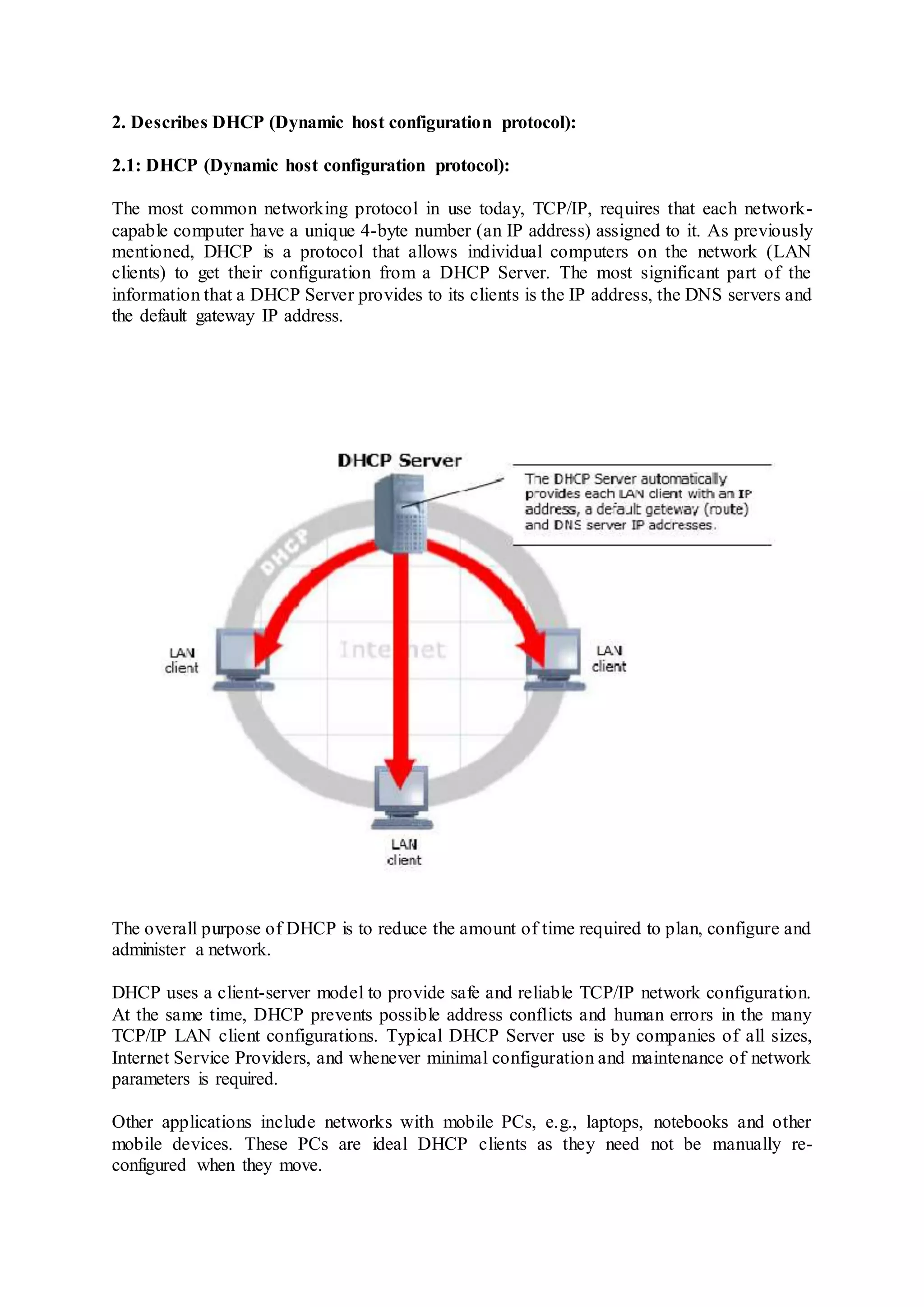 Networking DHCP server Setup Reports | DOCX