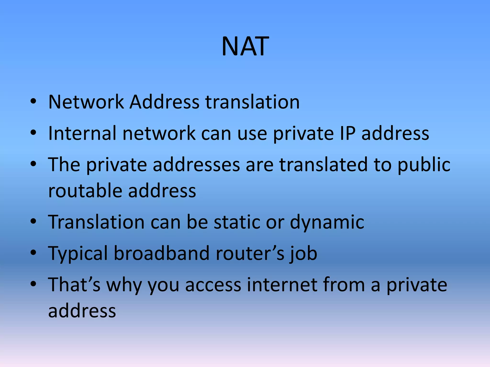 Dhcp and nat | PPTX