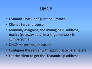 Dhcp and nat | PPT
