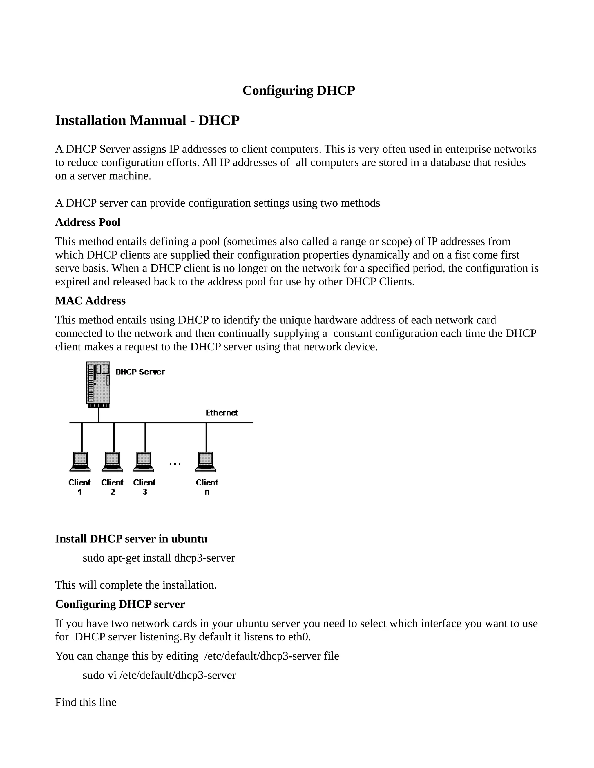 Dhcp confg | PDF