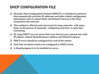 Dhcp Configuration File | PPTX | Computer Networking | Computing