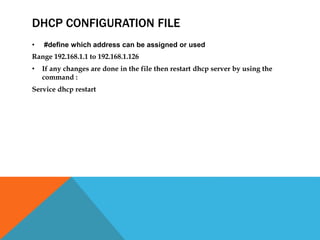 Dhcp Configuration File | PPTX | Computer Networking | Computing