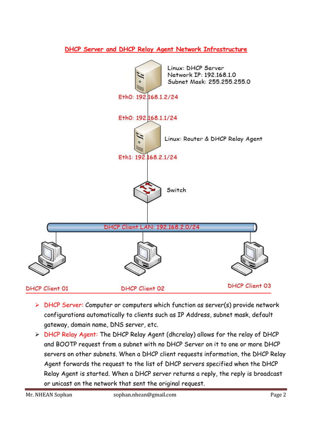 Dhcp & dhcp relay agent in cent os 5.3 | PDF