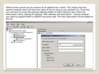 Dhcp, dns and proxy server (1) | PPTX