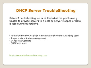 Dhcp, dns and proxy server (1) | PPT