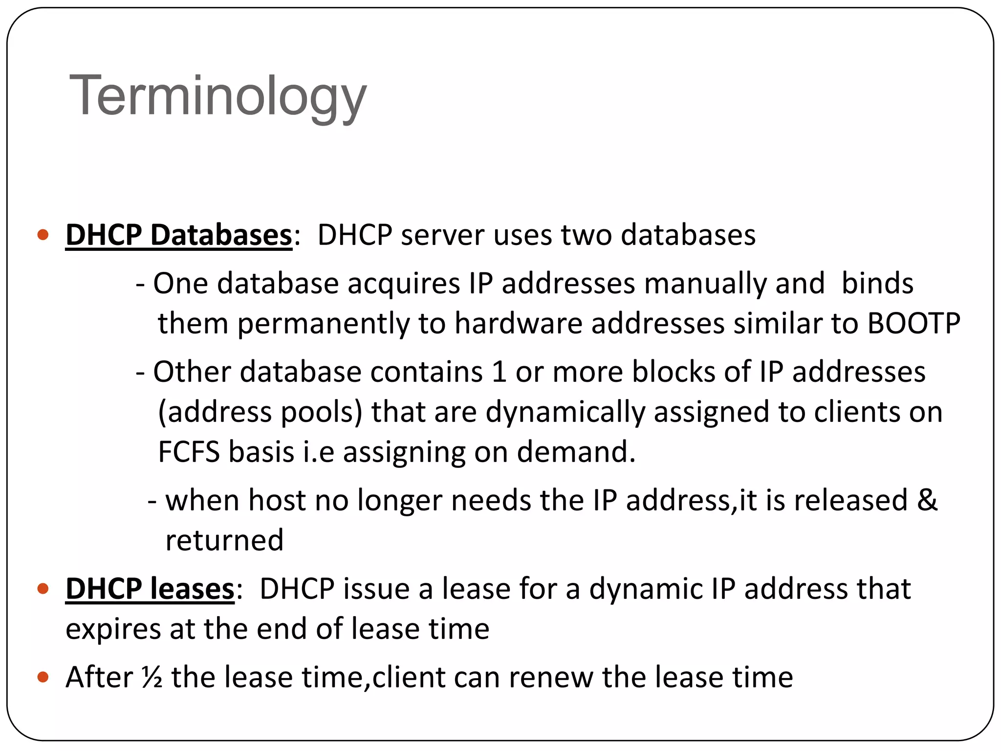 Dhcp ppt | PPTX
