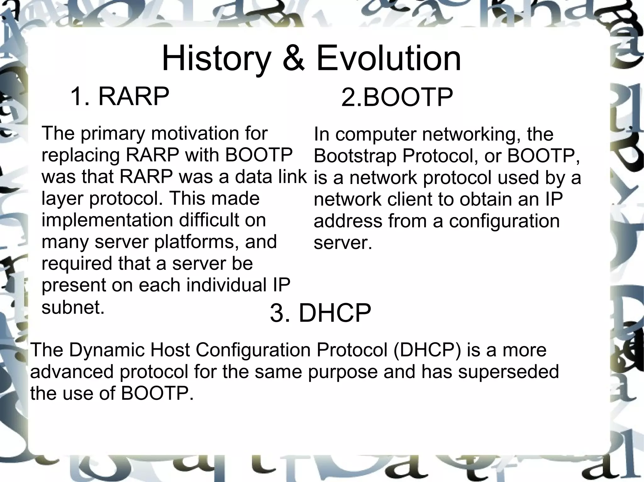 Dhcp presentation | ODP | Computer Networking | Computing