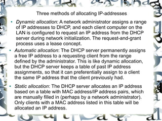 Dhcp presentation | ODP | Computer Networking | Computing