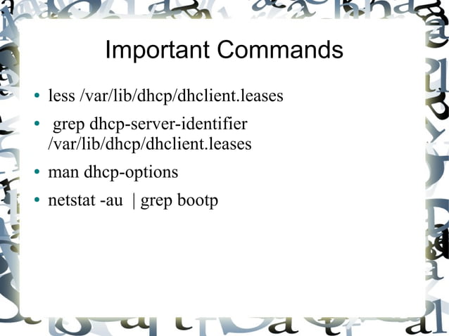 Dhcp presentation | ODP | Computer Networking | Computing
