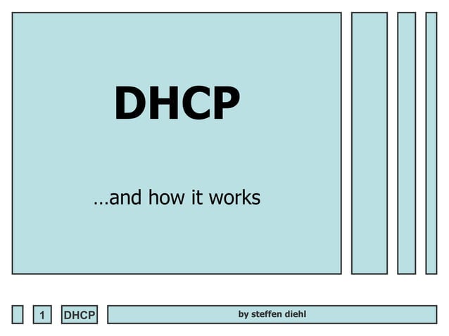 Dhcp presentation 01 | PPT | Computer Networking | Computing