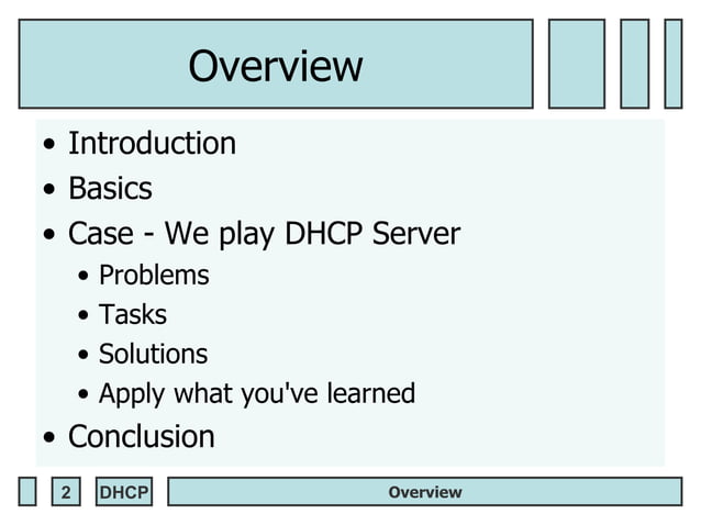 Dhcp presentation 01 | PPT | Computer Networking | Computing