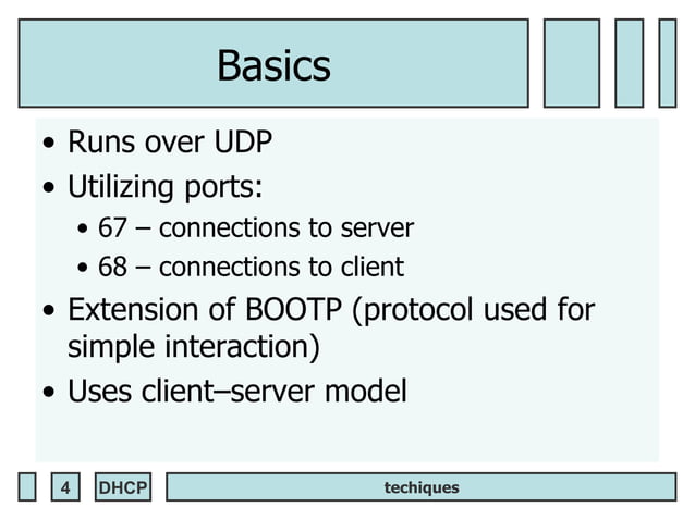 Dhcp presentation 01 | PPT | Computer Networking | Computing