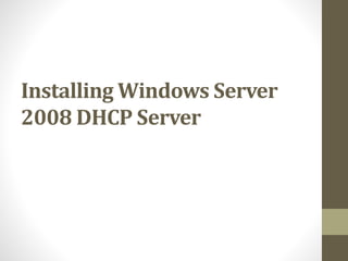 Dhcp server | PPT