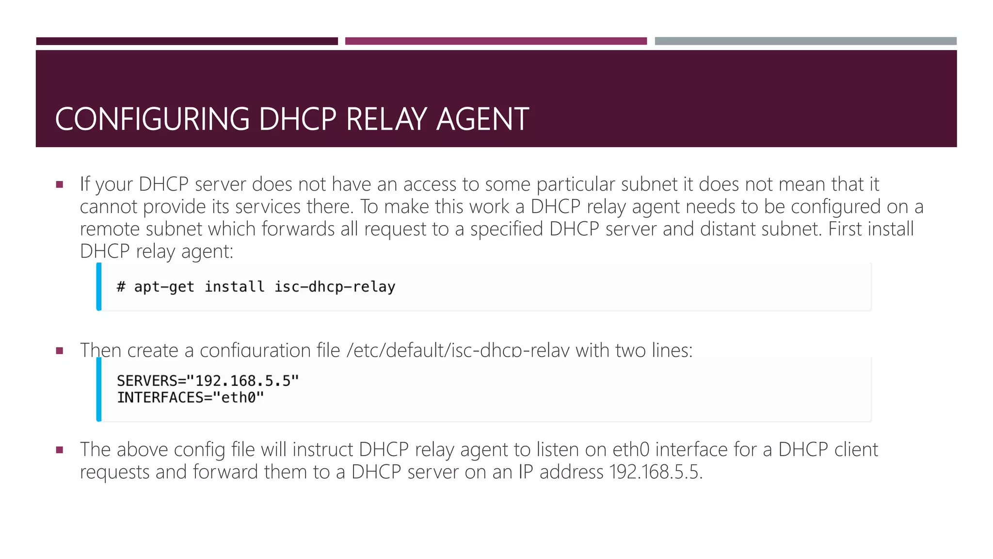 Dhcp server configuration | PPTX