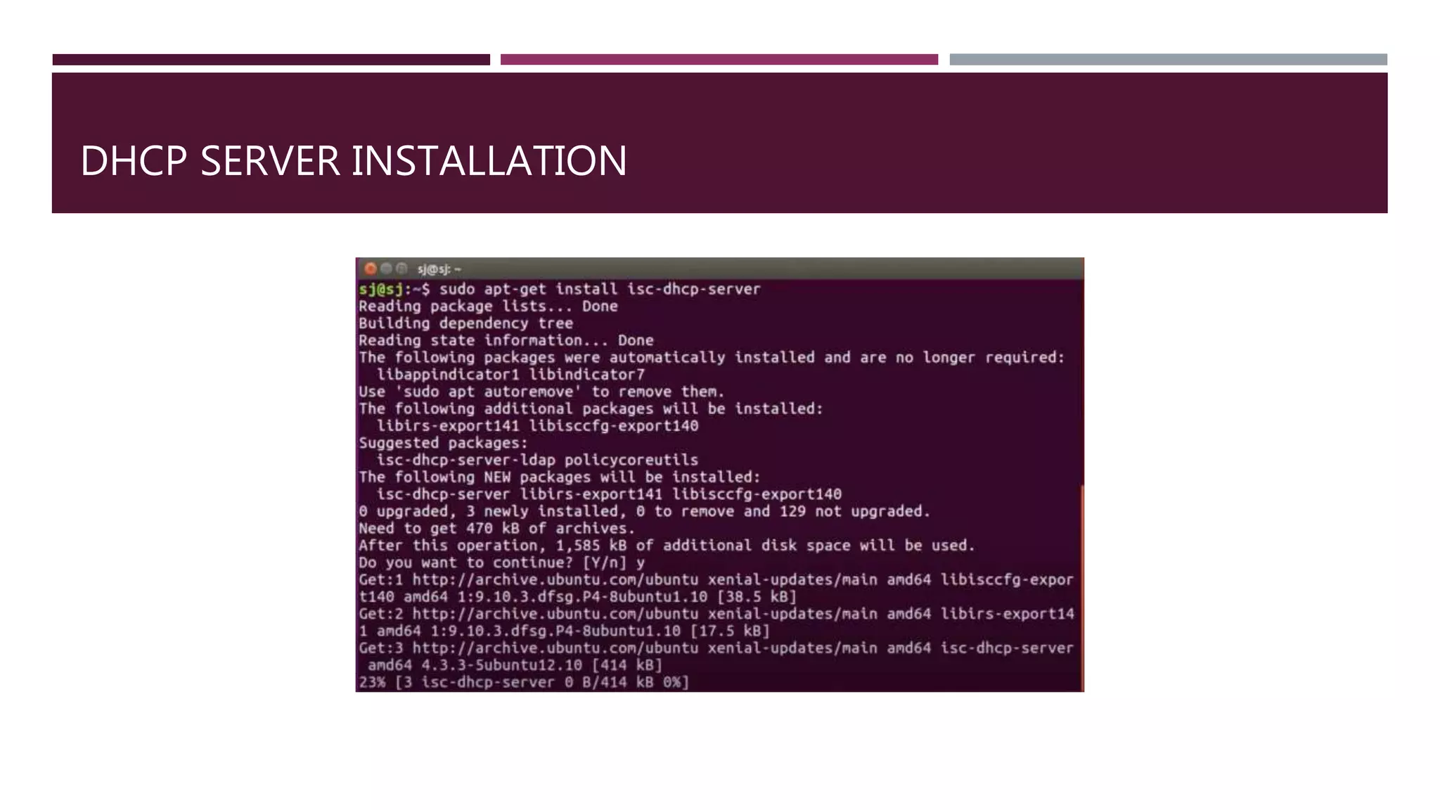 Dhcp Server Configuration Ppt