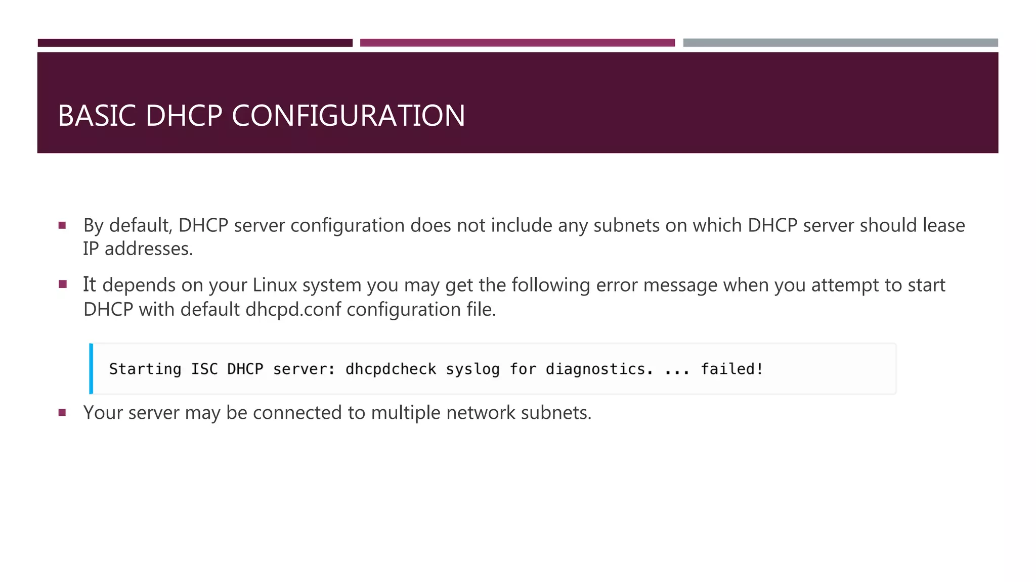 Dhcp server configuration | PPTX