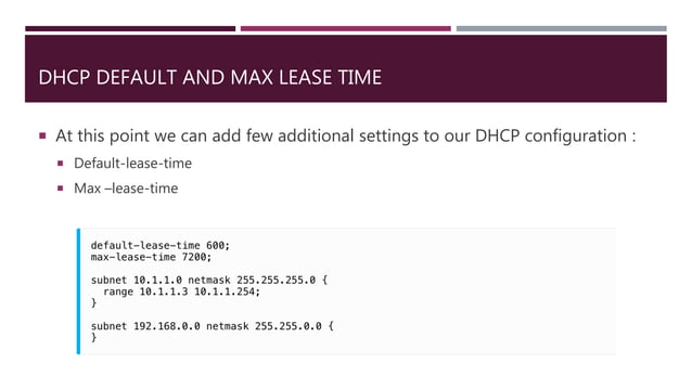 Dhcp server configuration | PPTX