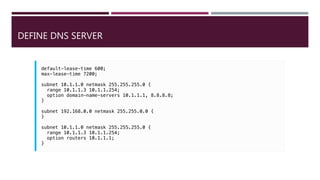 Dhcp server configuration | PPTX