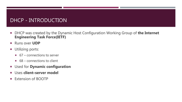 Dhcp Server Configuration Ppt