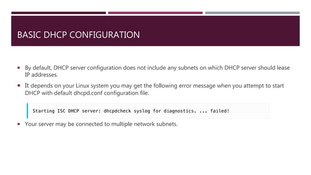 Dhcp server configuration | PPTX
