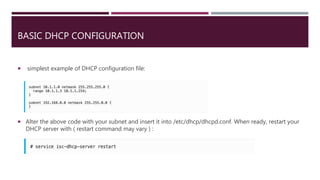 Dhcp server configuration | PPTX