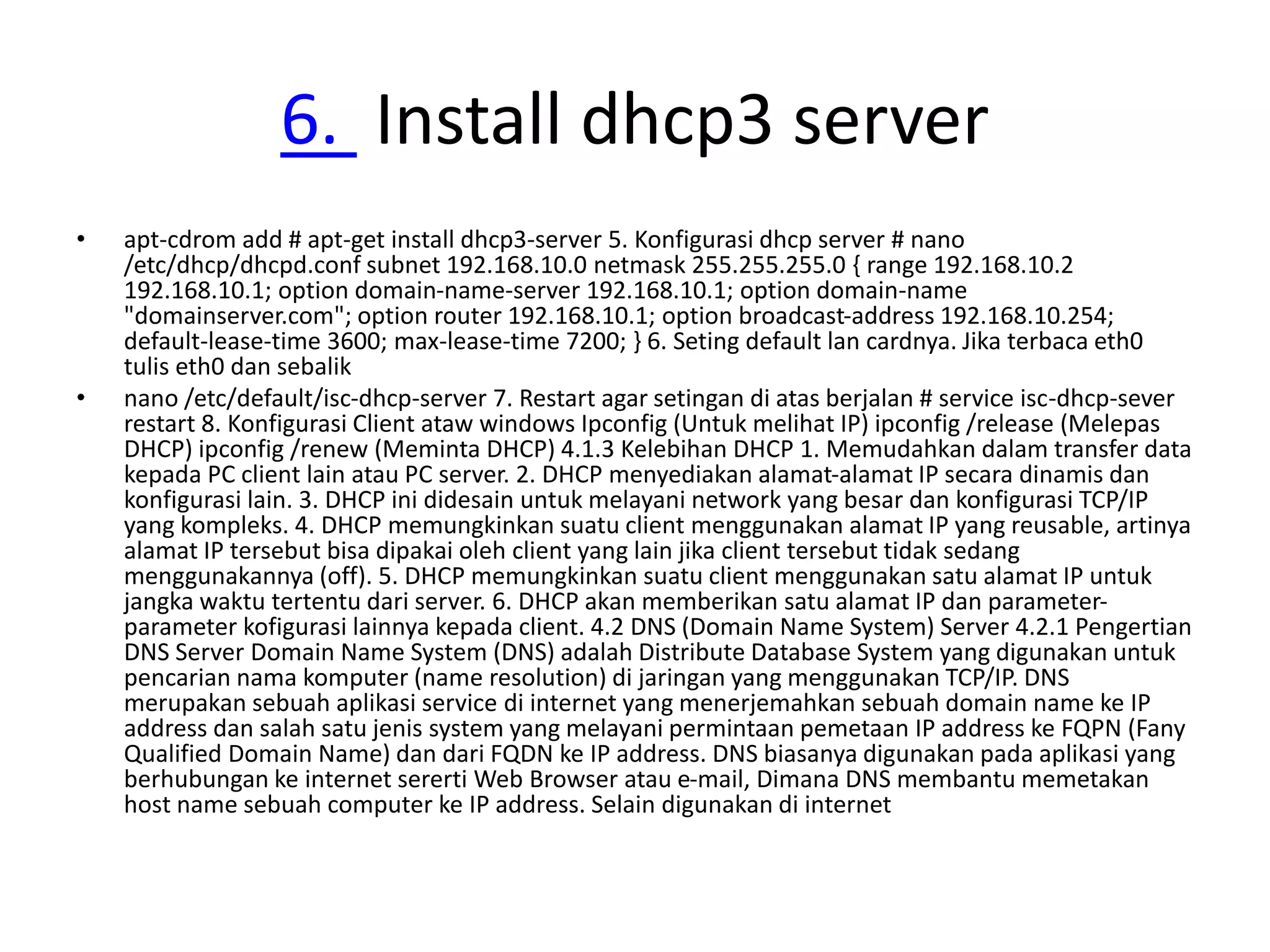 Dhcp server dan dns server | PPTX