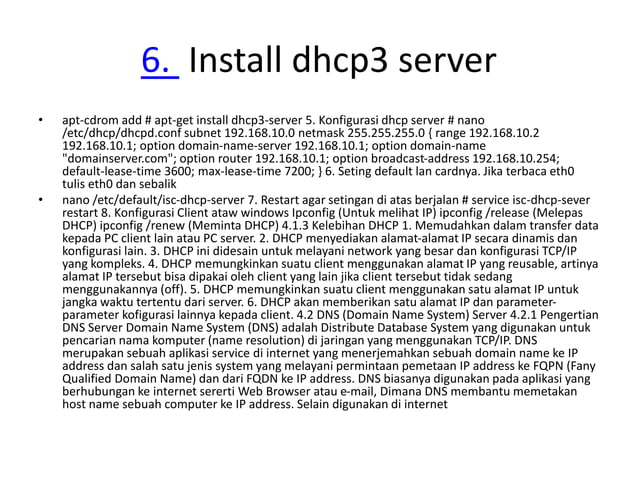 Dhcp server dan dns server | PPTX