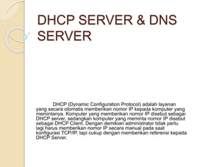 Dhcp server & dns server | PPT