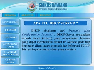 Dhcp server klp3 12 tkj 1 | PPT
