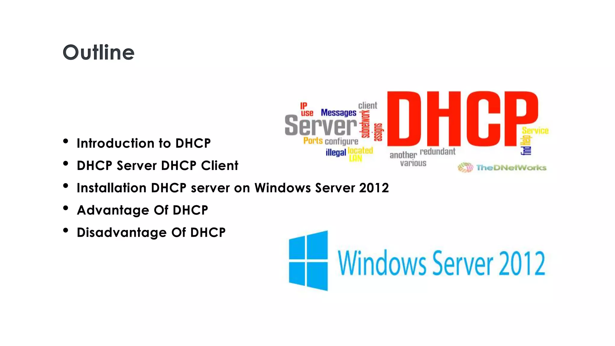 Dhcp server and windows 2012 | PPT