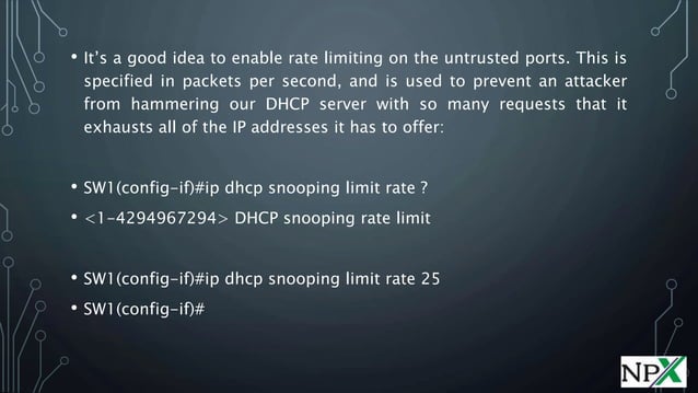DHCP Snooping | PPTX | Computer Networking | Computing