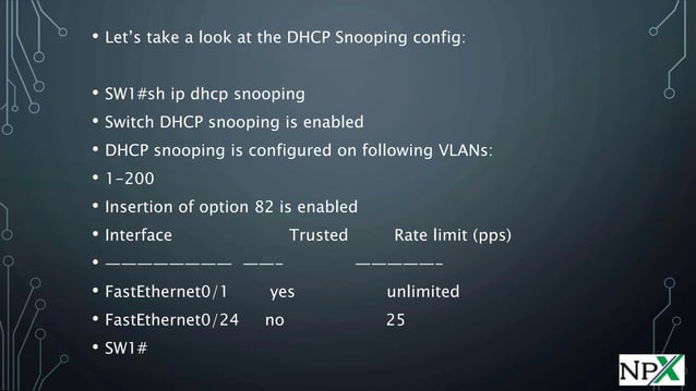 DHCP Snooping | PPTX | Computer Networking | Computing