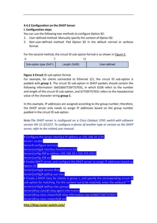 Dhcp snooping option 82 configuration | PDF