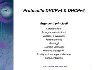 DHCP v4 - DHCP v6 | ODP