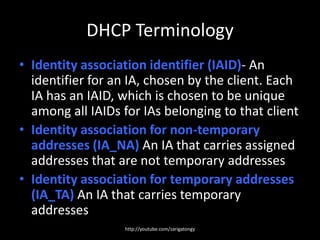 Dhcpv6 Tutorial Overview, DHCP for Ipv6 ,RFC 3315 - IETF | PPTX