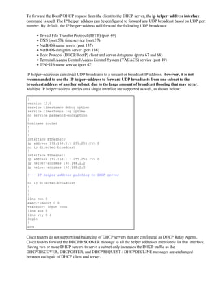 Dhcp with cisco | PDF