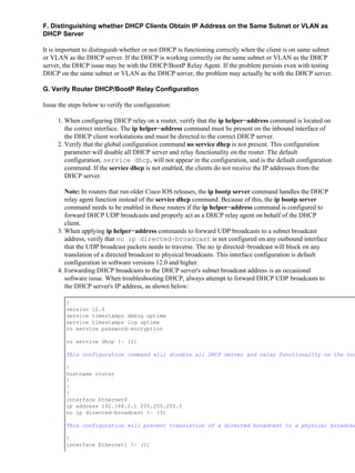 Dhcp with cisco | PDF