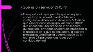¿QUE ES EL DHCP? | PPTX