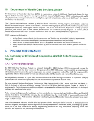 Dhcs Misdss Re Procurement Project | PDF