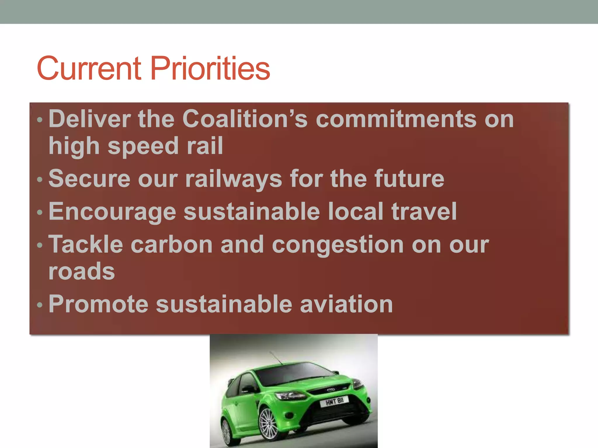 DEPARTMENT FOR TRANSPORT | PPTX