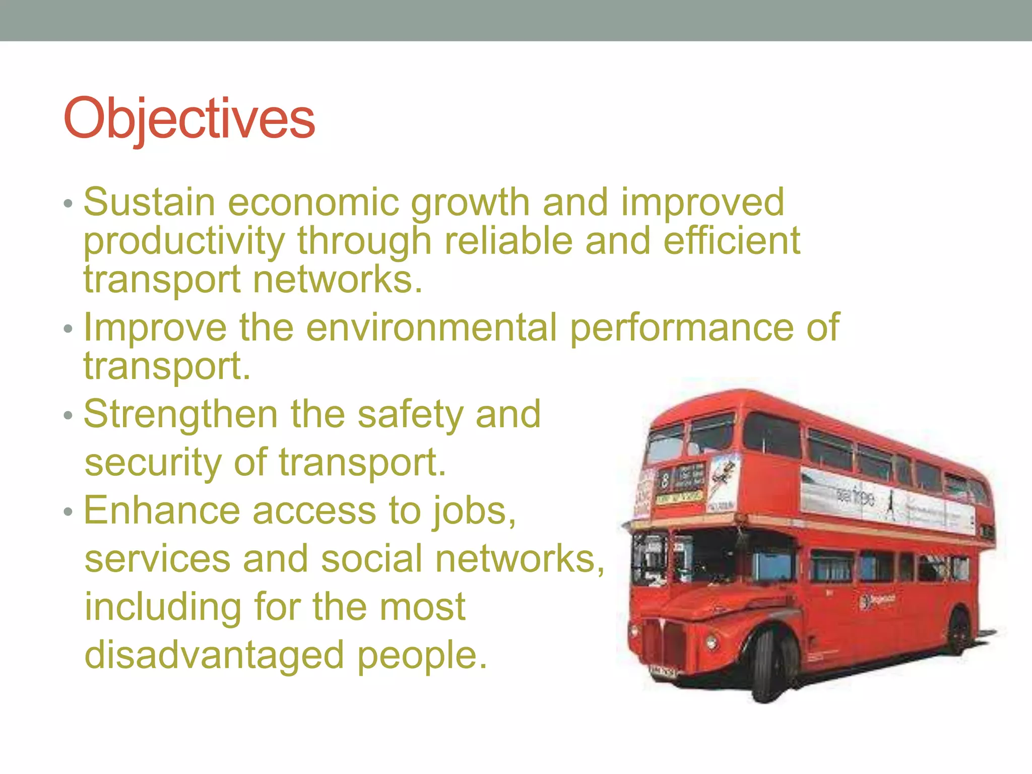 DEPARTMENT FOR TRANSPORT | PPTX