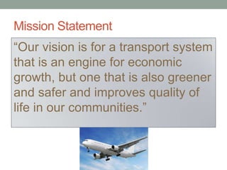 DEPARTMENT FOR TRANSPORT | PPTX