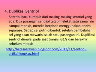 sentriol, sentrosom dan sitoskeleton | PPT