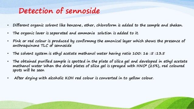 Isolation and detection of active principles of the sennoside from the ...