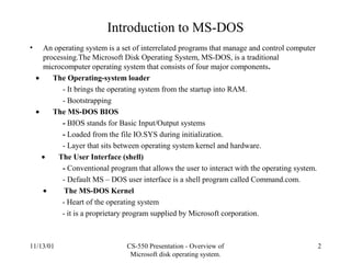 Dheeraj chugh -_presentation_on_ms-dos | PPT | Operating Systems ...